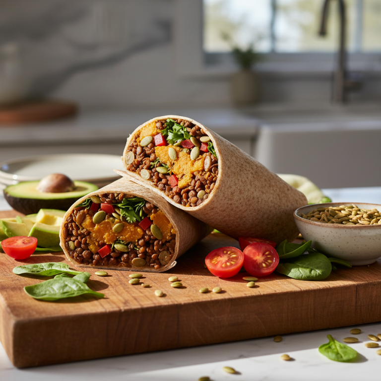 Fuel Your Day: My Go-To High-Protein Lentil & Pumpkin Seed Wraps Recipe ...